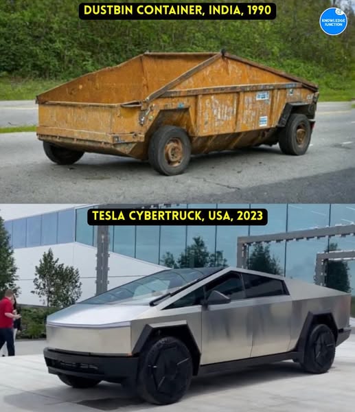 Tesla Cybertruck and 90s Indian Dustbins: A Curious Design Similarity ...